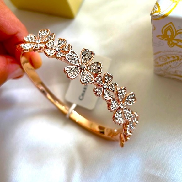 Charter Club | Jewelry | Charter Club Rose Gold Tone Crystal Flower ...